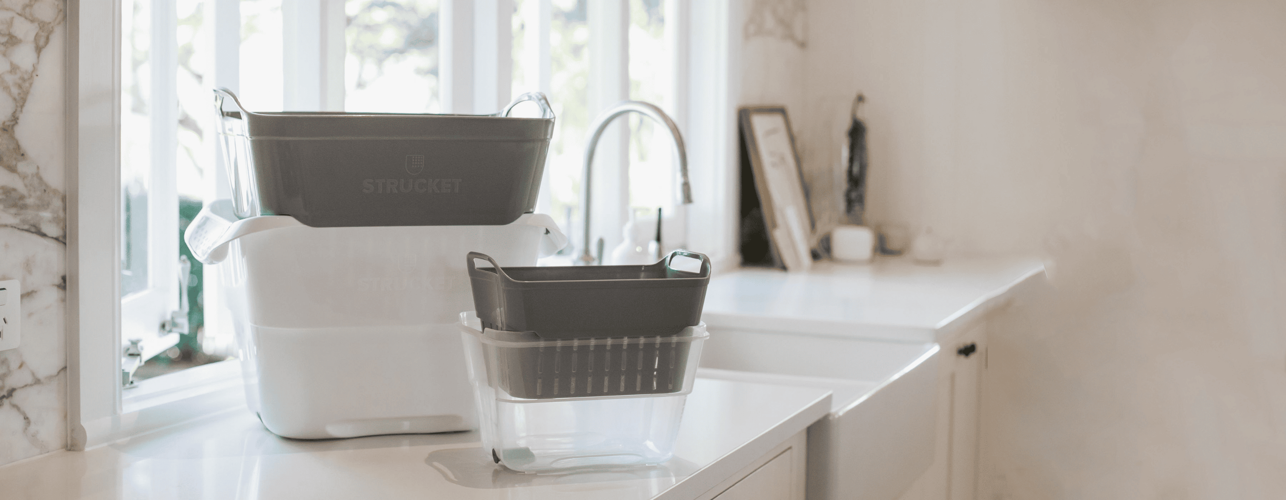Strucket USA: Laundry Soaking Bucket | Strainer Draining Bucket