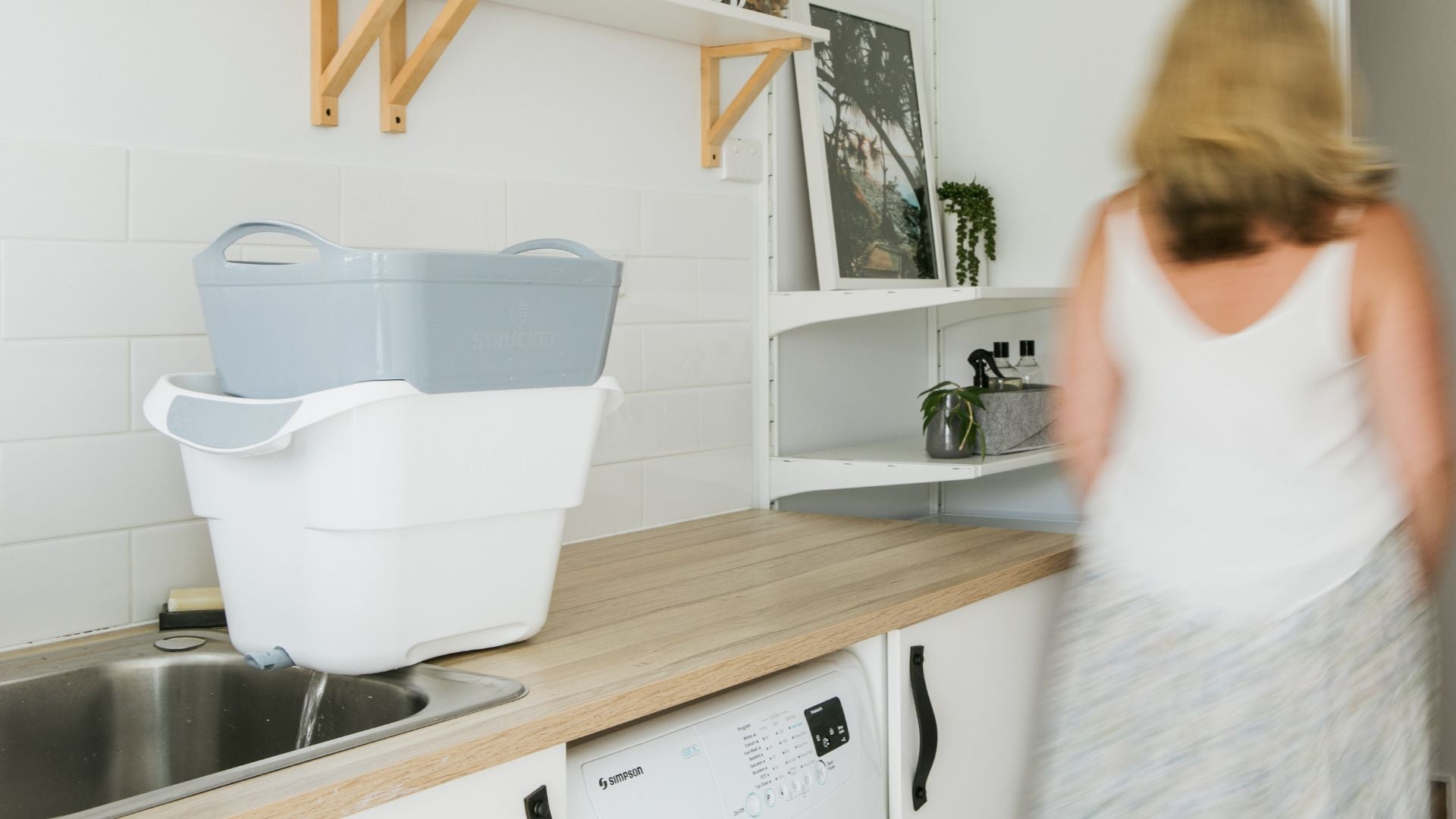 Strucket USA: Laundry Soaking Bucket | Strainer Draining Bucket