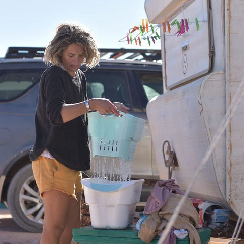Strucket USA: Laundry Soaking Bucket | Strainer Draining Bucket