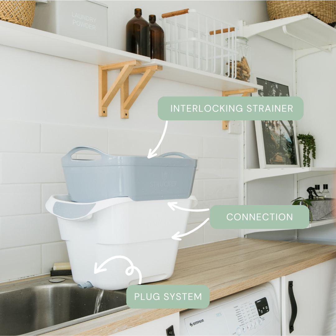 Strucket 19L Interlocking Strainer Bucket with Plug | Strucket USA