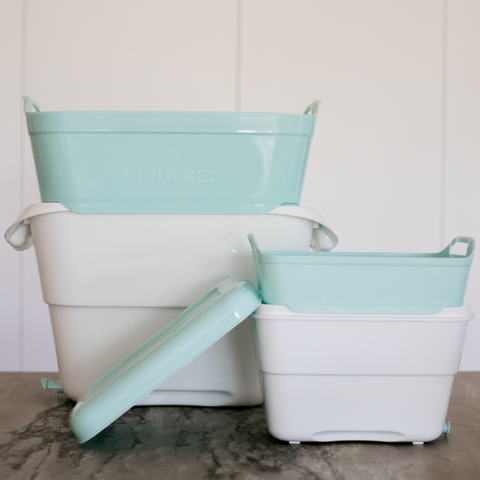 Strucket USA: Laundry Soaking Bucket | Strainer Draining Bucket