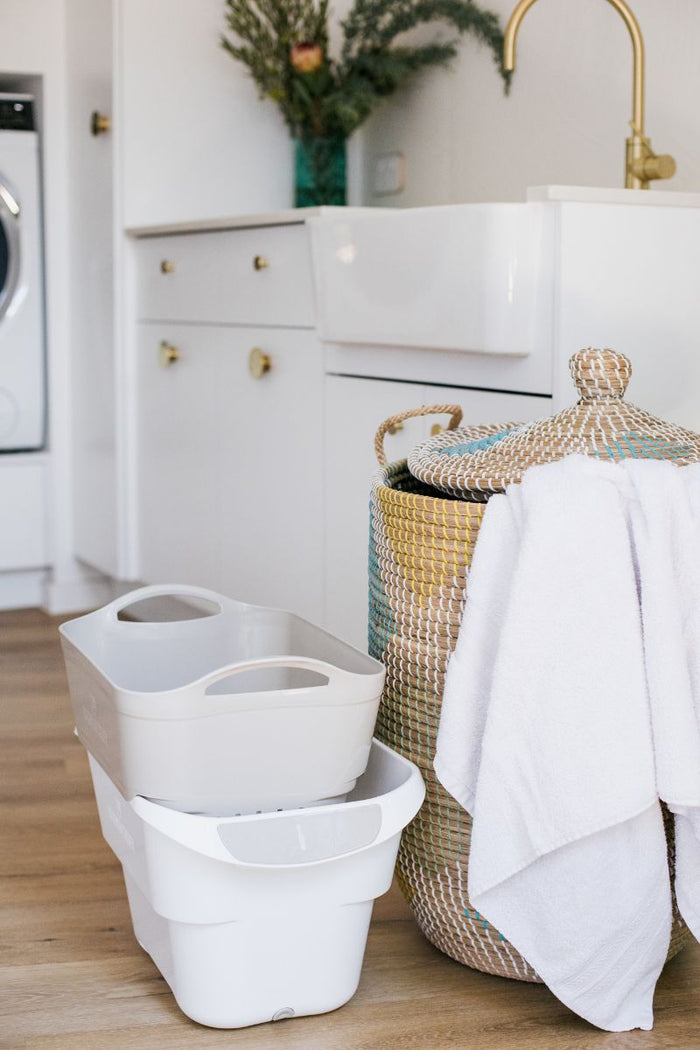 Strucket USA: Laundry Soaking Bucket | Strainer Draining Bucket